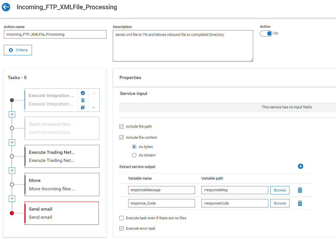 Active transfer - Error Handling | IBM webMethods Hybrid Integration