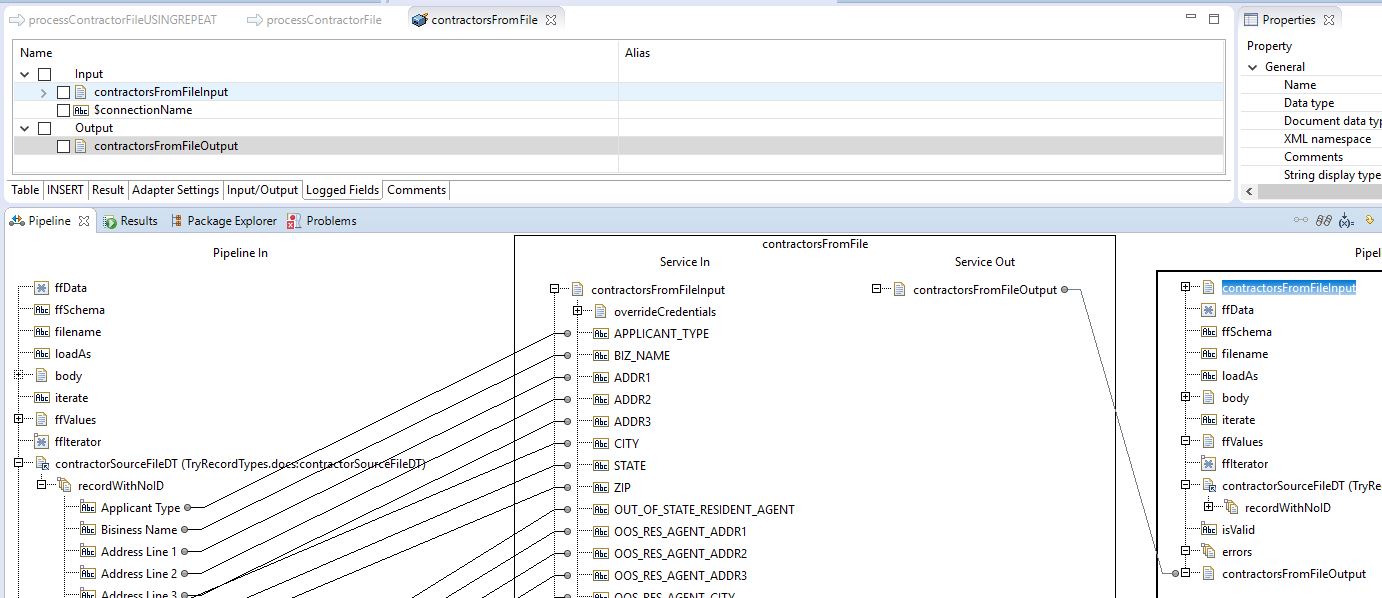 InsertSQL from file blank records | IBM webMethods Hybrid Integration