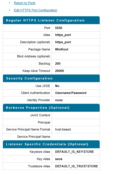 Https port set up | IBM webMethods Hybrid Integration