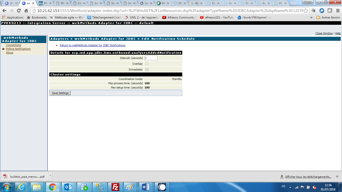 Error enabling Adapter Notification | IBM webMethods Hybrid Integration
