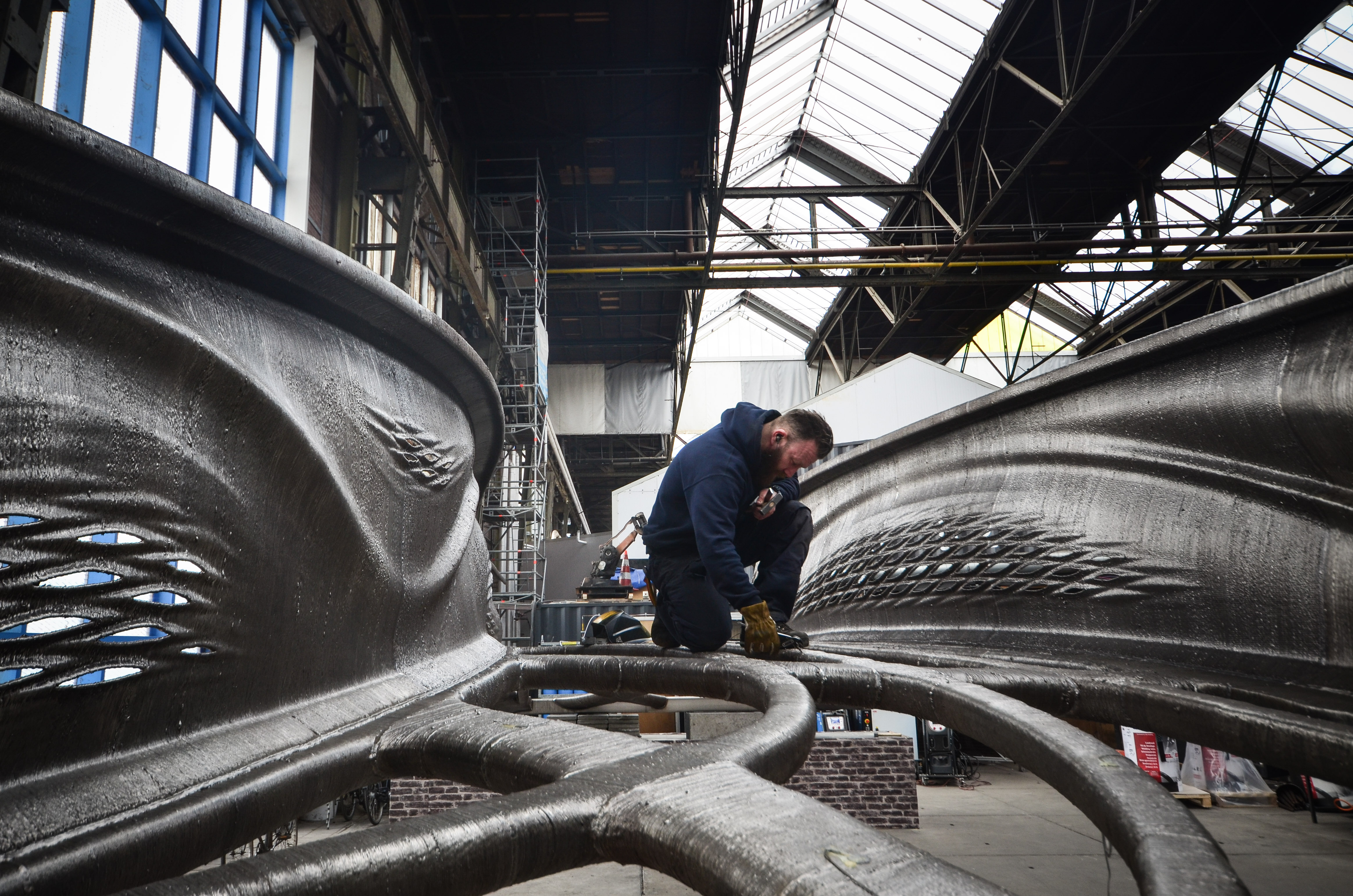 Check out the world's first 3D printed steel bridge