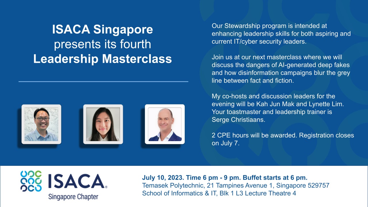 ISACA SG Stewardship Program (July 2023) - Singapore Chapter