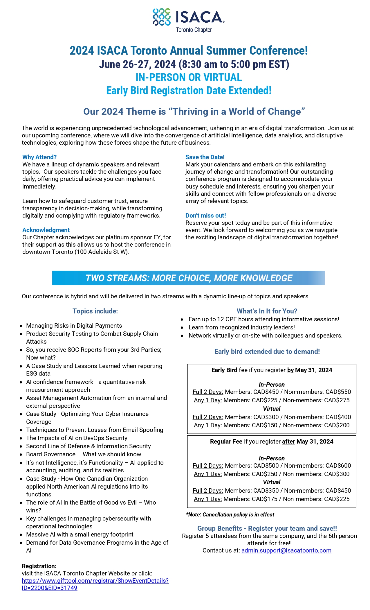 ISACA Toronto Annual Summer Conference - Toronto Chapter