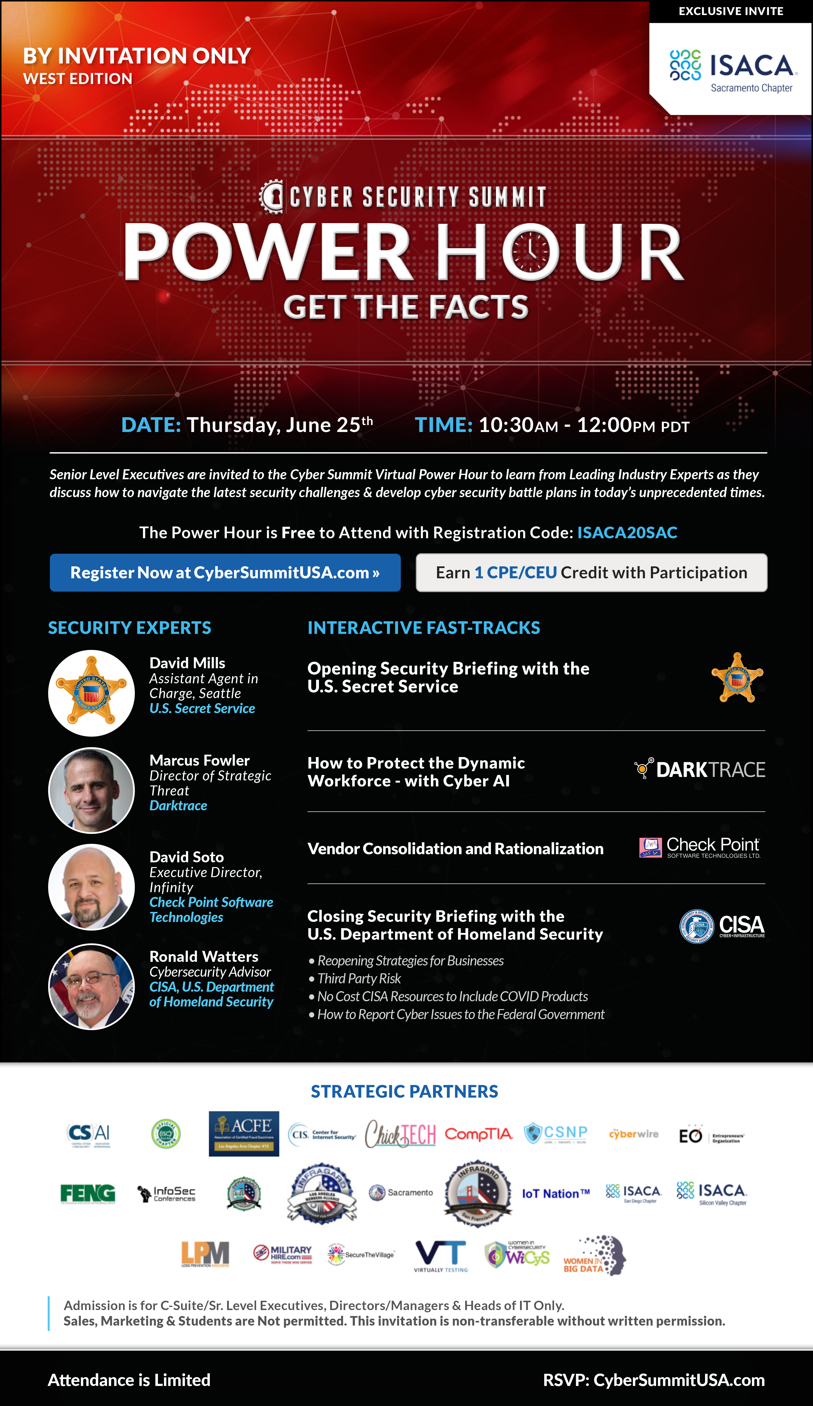 Cyber Security Summit: Power Hour (1 CPE Free) - Sacramento Chapter