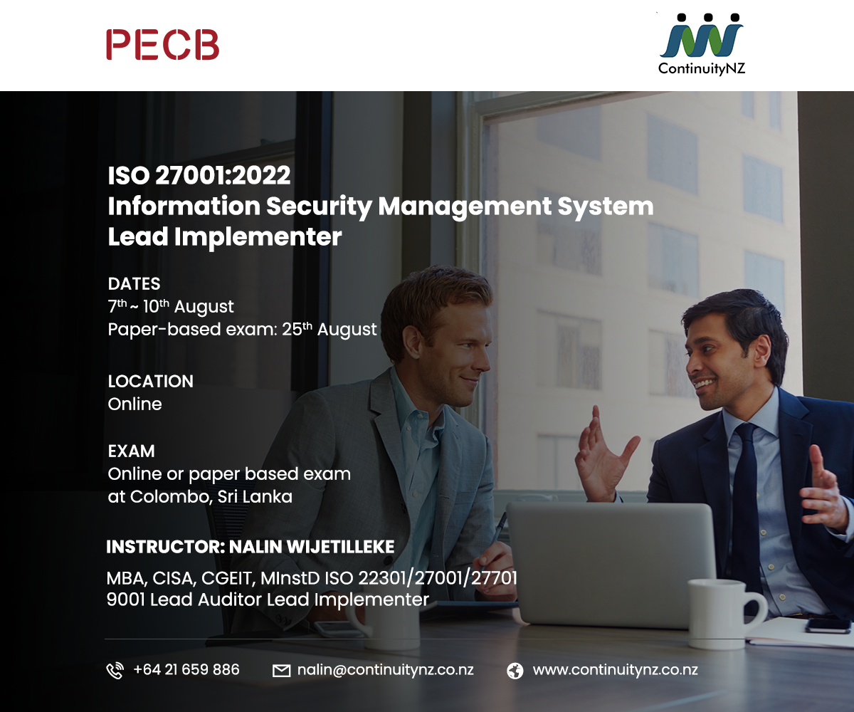 ISO 27001:2022 Information Security Management System Lead Implementer ...