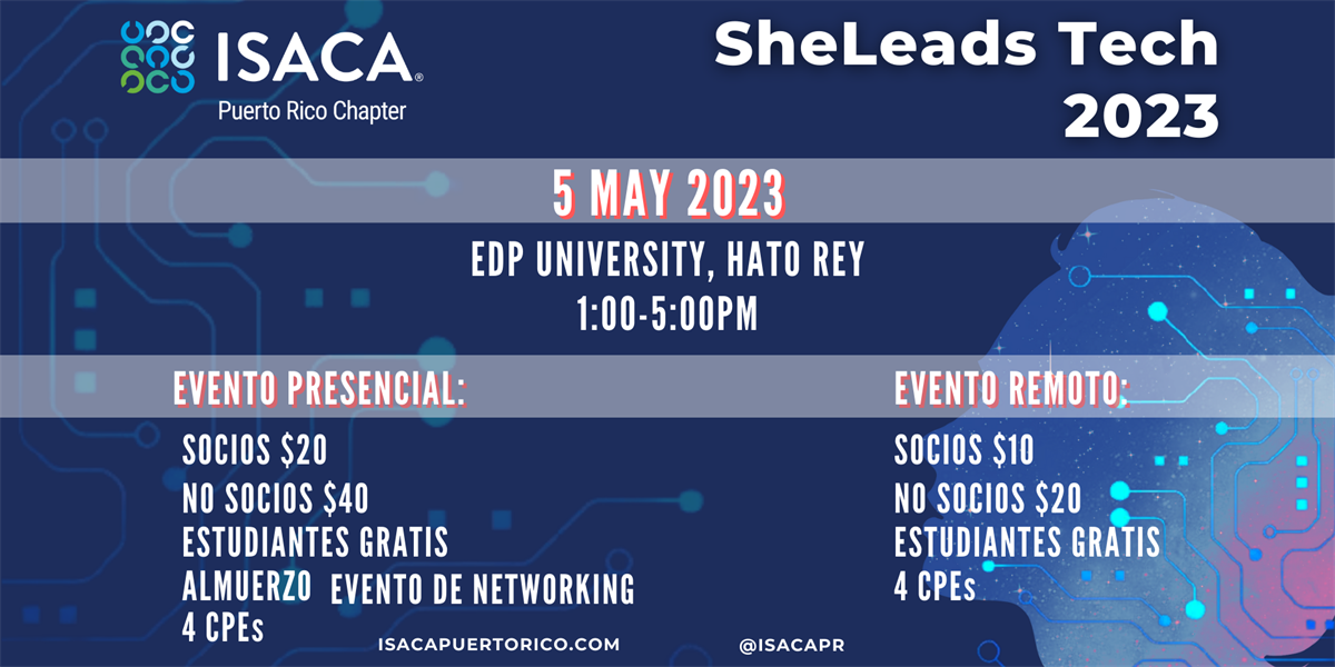 ISACApr presents: SheLeadsTech 2023 - Puerto Rico Chapter