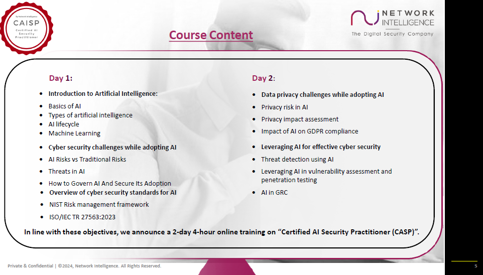 Chapter Member Discount on Certified AI Security Practitioner (CAISP) Training by NII - Riyadh ...