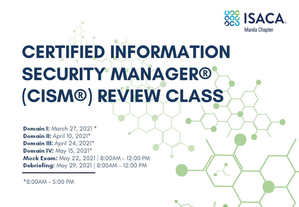 WEBINAR: CISM Review Class - Manila Chapter