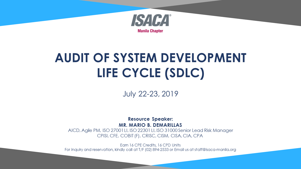 Audit of System Development Lifecycle (SDLC) - Manila Chapter