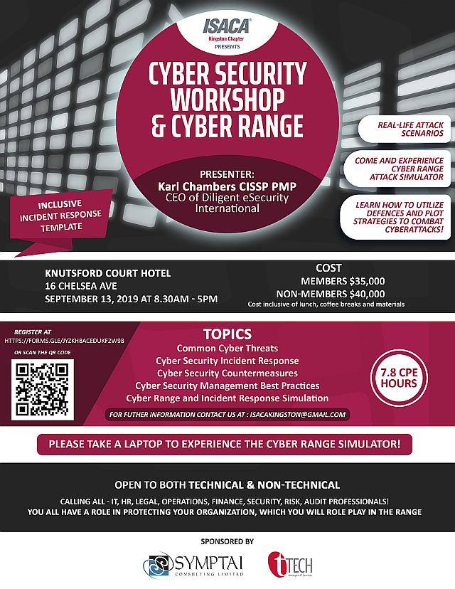 Cyber Security Workshop & Cyber Range 2019 - Kingston Chapter