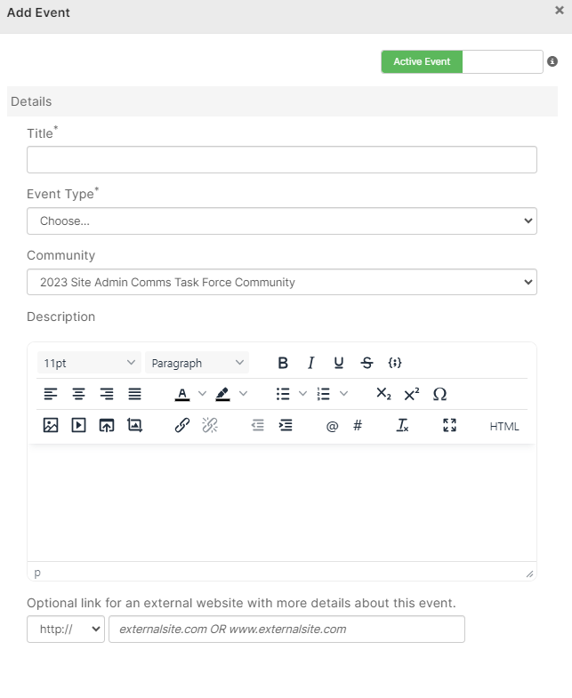 Event Manager - Engage