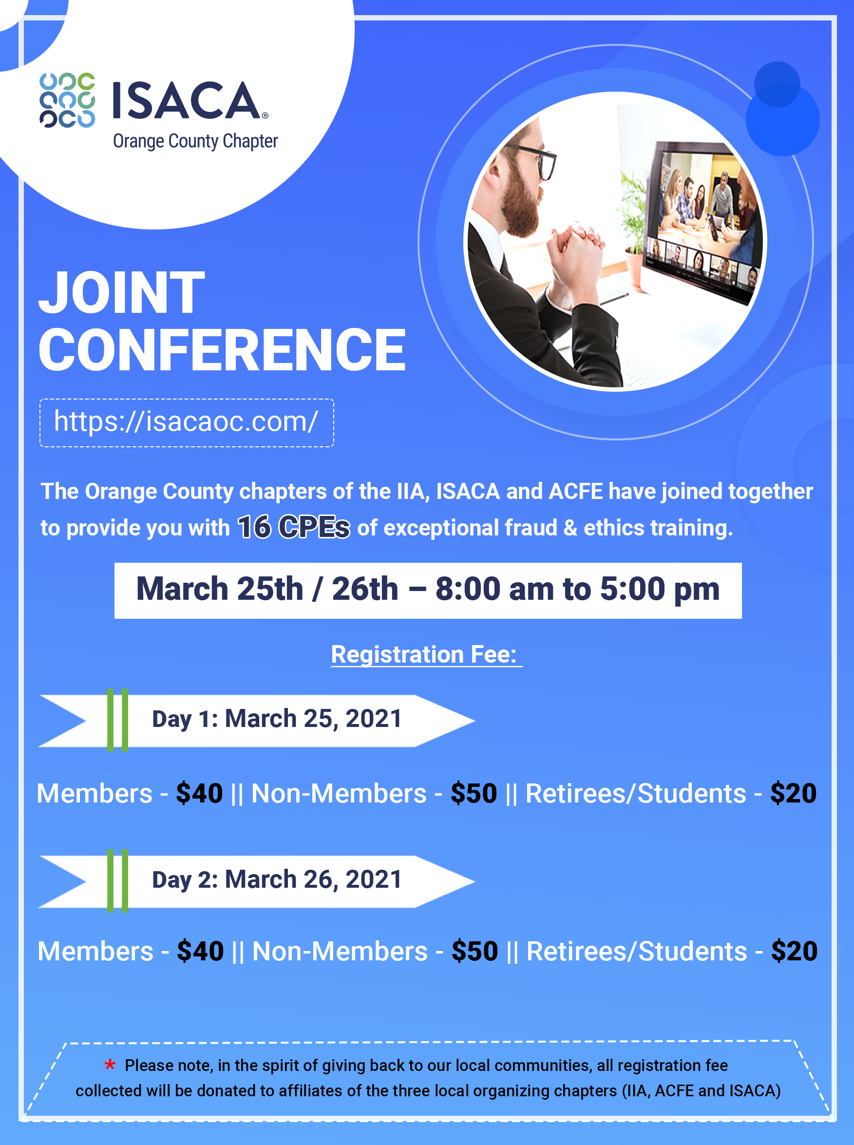 ISACA, IIA, ACFE Joint 2 Day Fraud Conference - Orange County Chapter