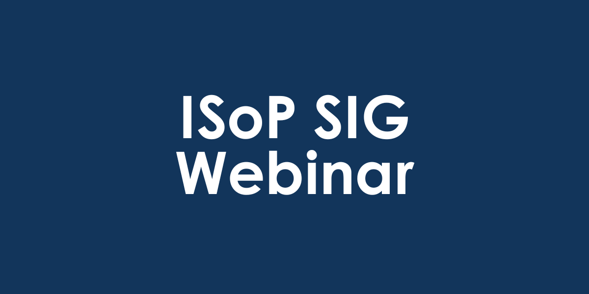 Upcoming Events - ISOP Website