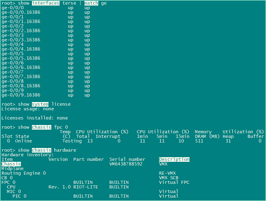 Lab with two vMX, can't configure GE interfaces | vMX