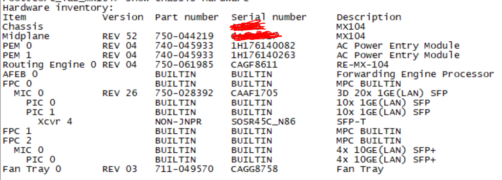 Error on snapshot MX104 | Routing