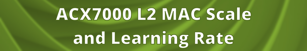 ACX7000 L2 MAC Scale and Learning Rate
