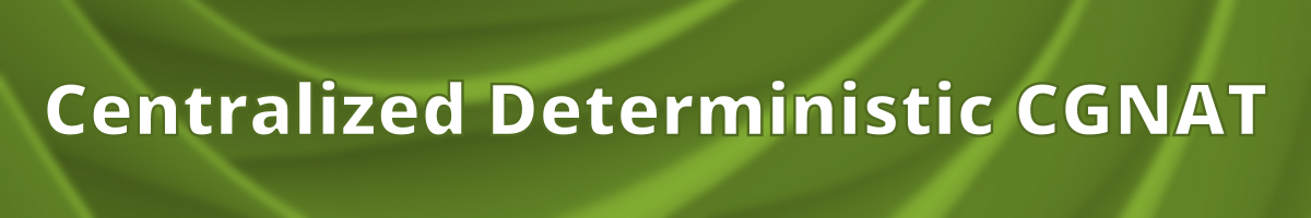 Centralized Deterministic CGNAT