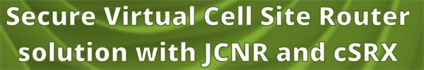 Secure Virtual Cell Site Router Solution with JCNR and cSRX