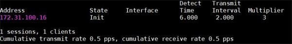 random BFD sessions stuck in the Init or Down state | Switching