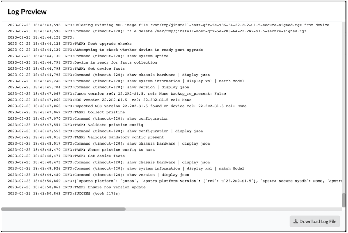 Upgrading Device Operating Systems with Apstra