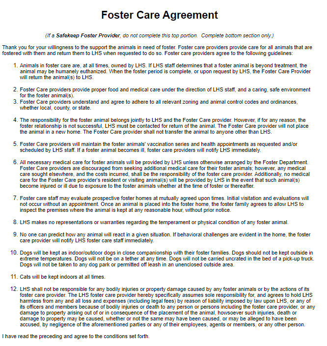 Examples of Code of Conduct for Volunteers & Fosters | Animal Welfare ...