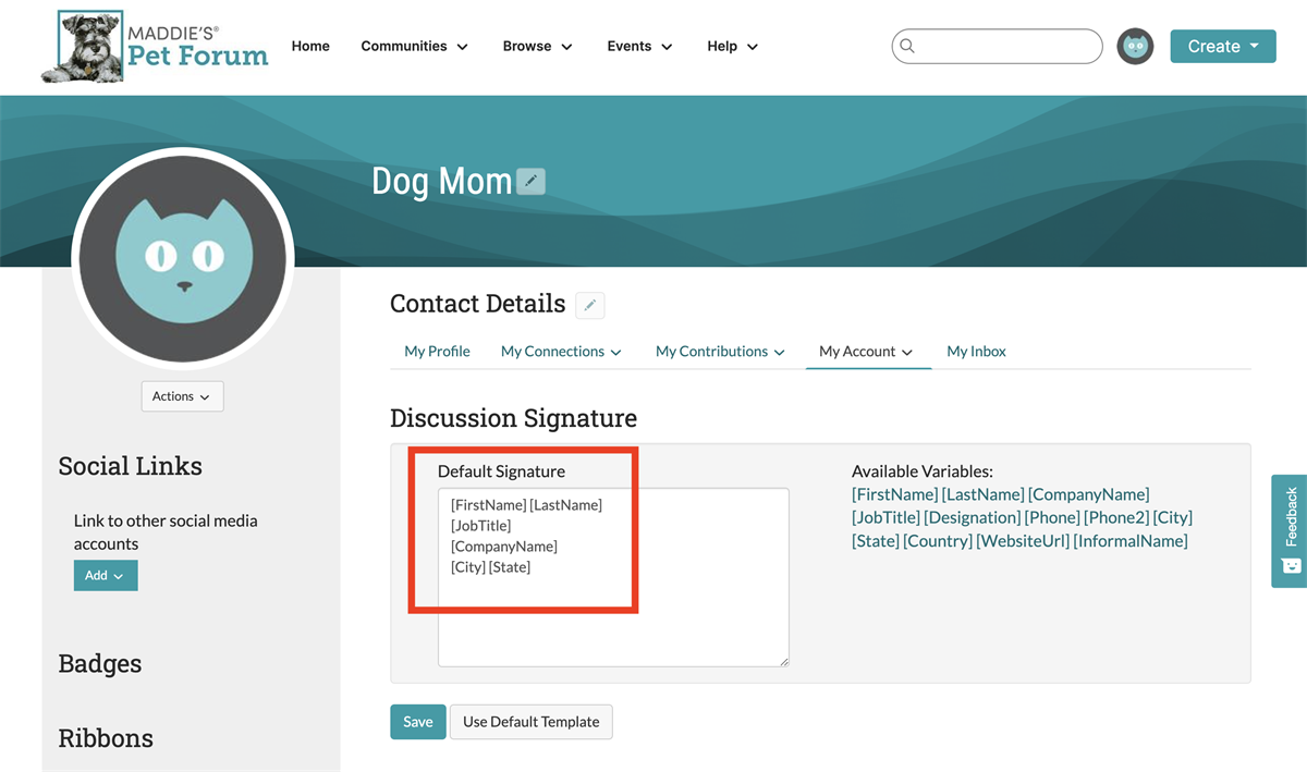 Customize Your Discussion Signature | Forum Support, Tutorials & Tips
