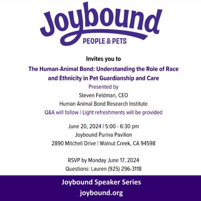 Join us! Joybound People & Pets & HABRI Speaker Series - June 20, 2024 ...