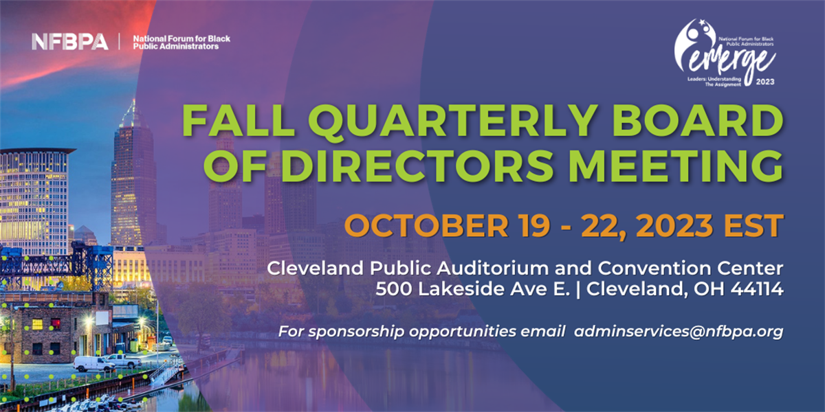 Fall Quarterly Board of Directors Meeting - NFBPA