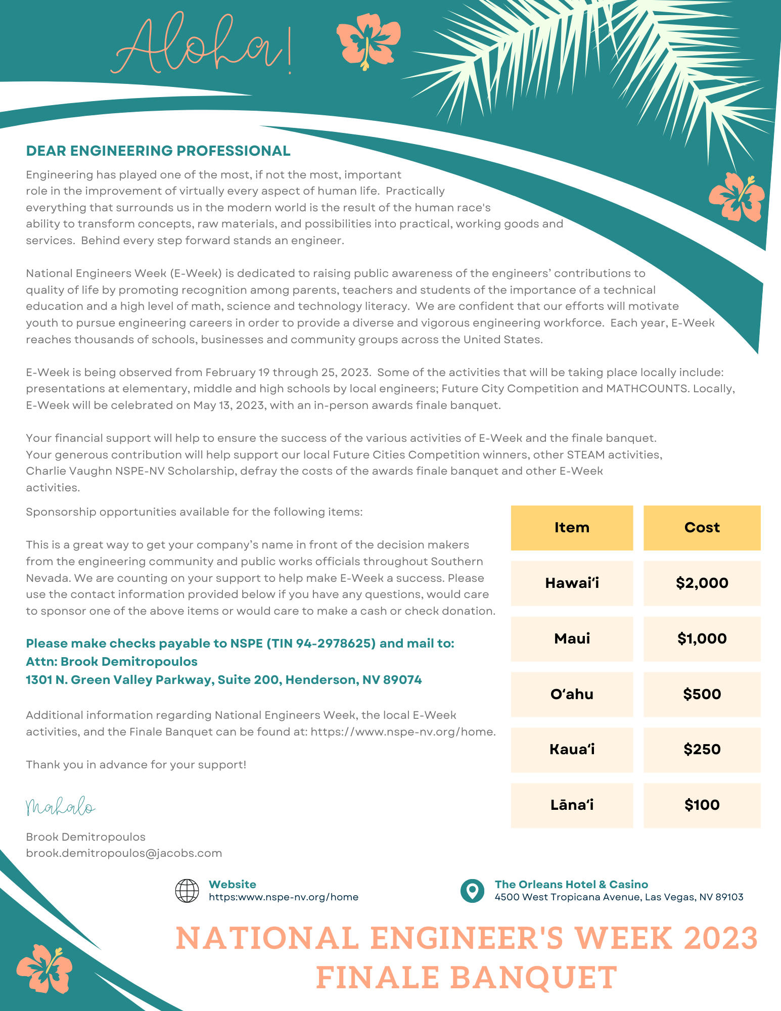 National Engineers Week Finale Banquet - Nevada Society of Professional ...