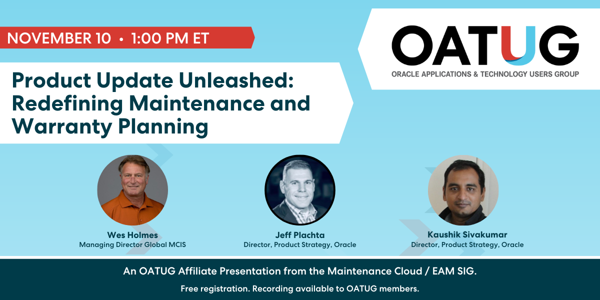 Calendar of Events - Oracle Applications & Technology Users Group