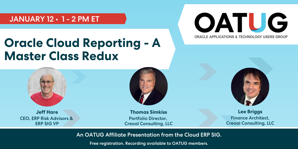 Calendar of Events - Oracle Applications & Technology Users Group