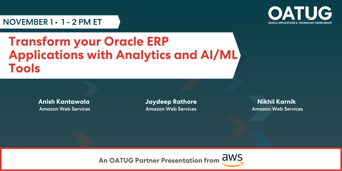Transform your Oracle ERP Applications with Analytics and AI/ML Tools ...