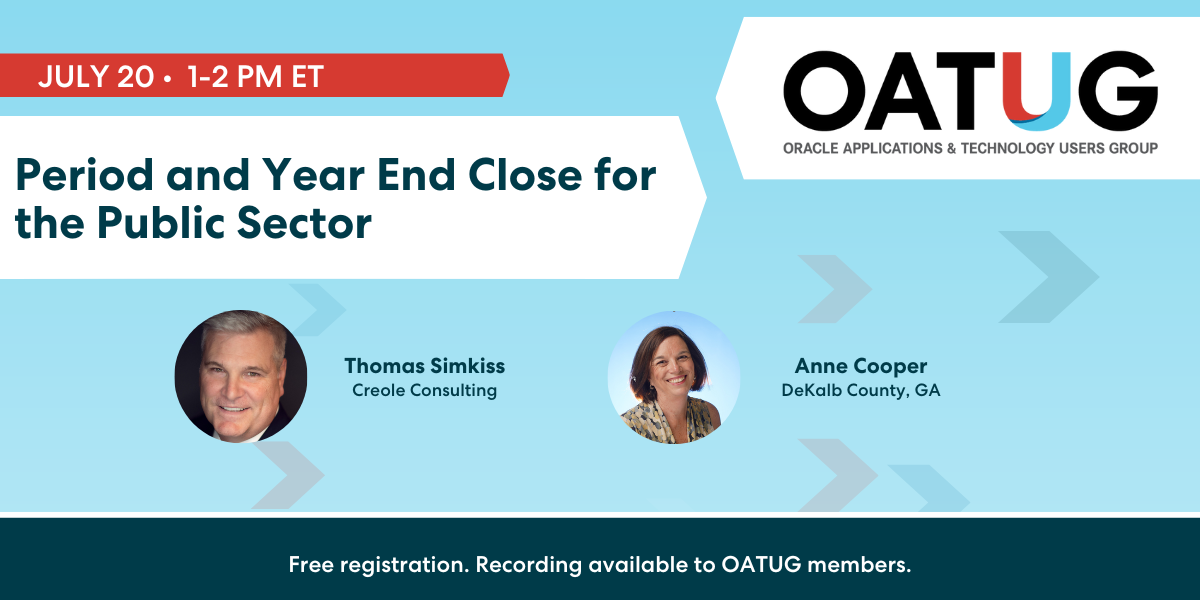 Calendar of Events - Oracle Applications & Technology Users Group