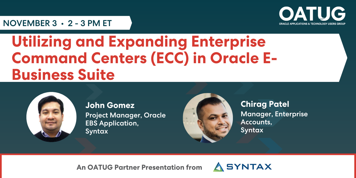 Calendar of Events - Oracle Applications & Technology Users Group