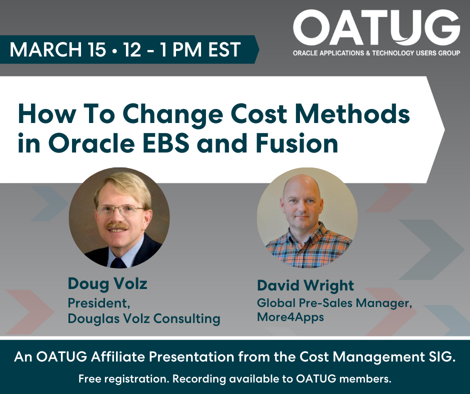 How To Change Cost Methods in Oracle EBS and Fusion - Oracle ...