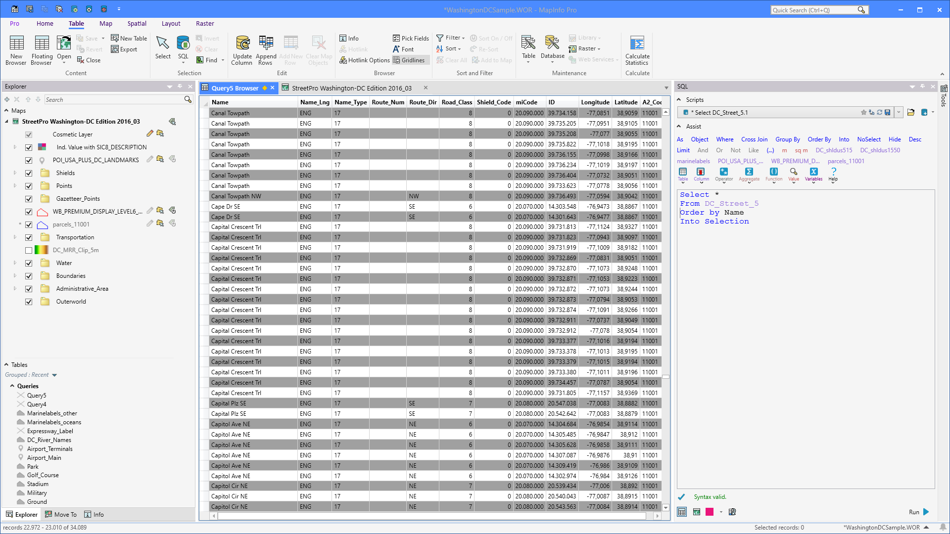 MapInfo Monday: Five Basic SQL Select Statements | MapInfo Pro