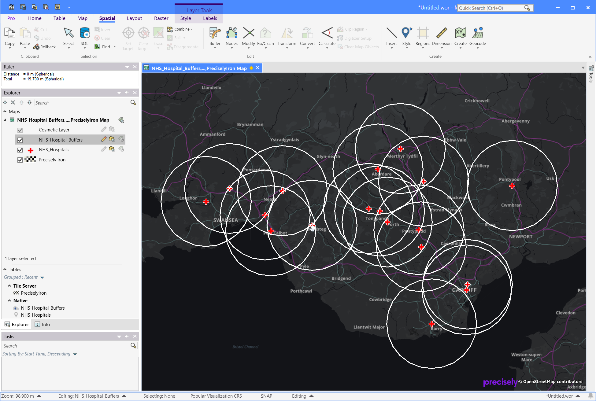 MapInfo Monday: Combining Buffers and Voronoi Polygons | MapInfo Pro