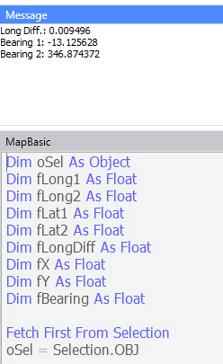 Calculate the Segment Line Direction in MapInfo in a geographic ...