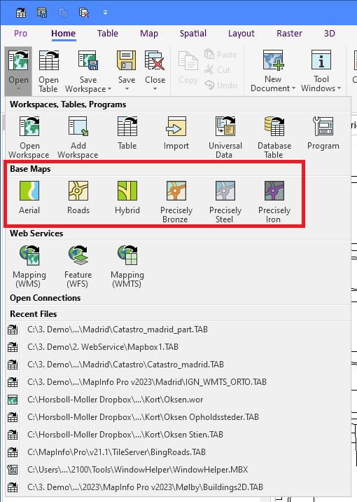 WMS maps of Ireland | MapInfo Pro