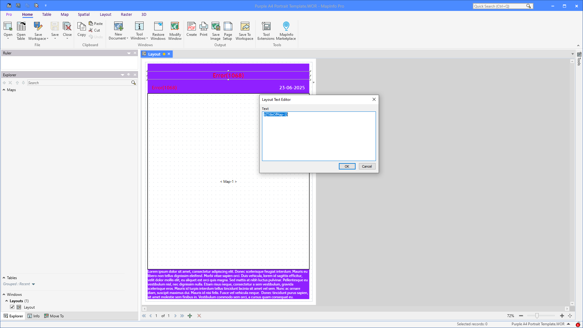MapInfo Monday: Layout Templates - The Manual Way | MapInfo Pro