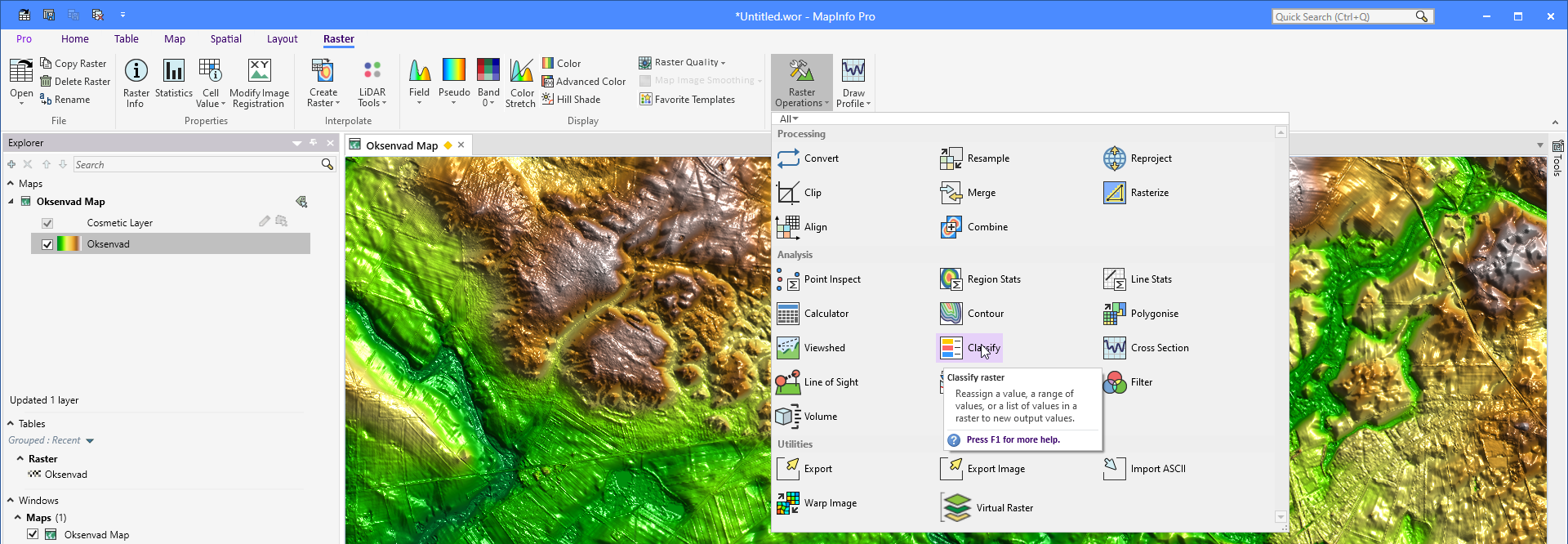 MapInfo Monday: Classifying Raster Grids | MapInfo Pro