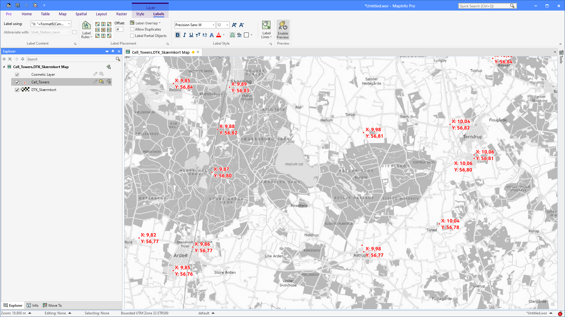 MapInfo Monday: Labelling Points with Coordinates | MapInfo Pro