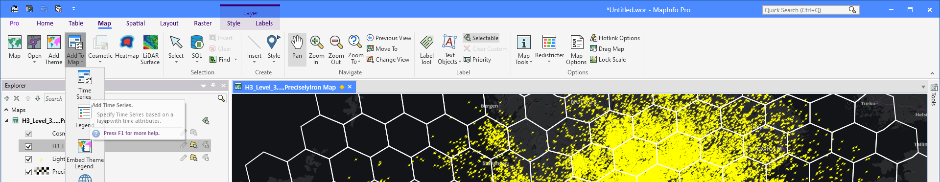 MapInfo Monday: Time Series Showing Number of Points inside Polygons ...