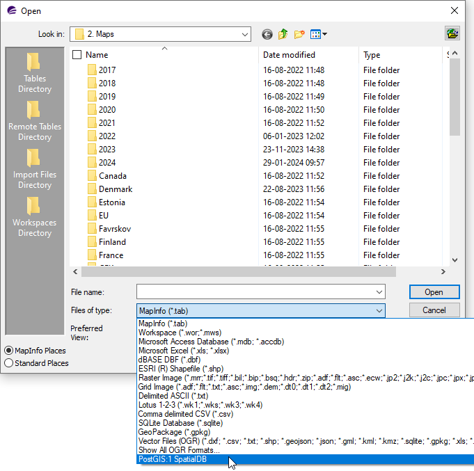 MapInfo Monday: Opening DBMS Tables | MapInfo Pro
