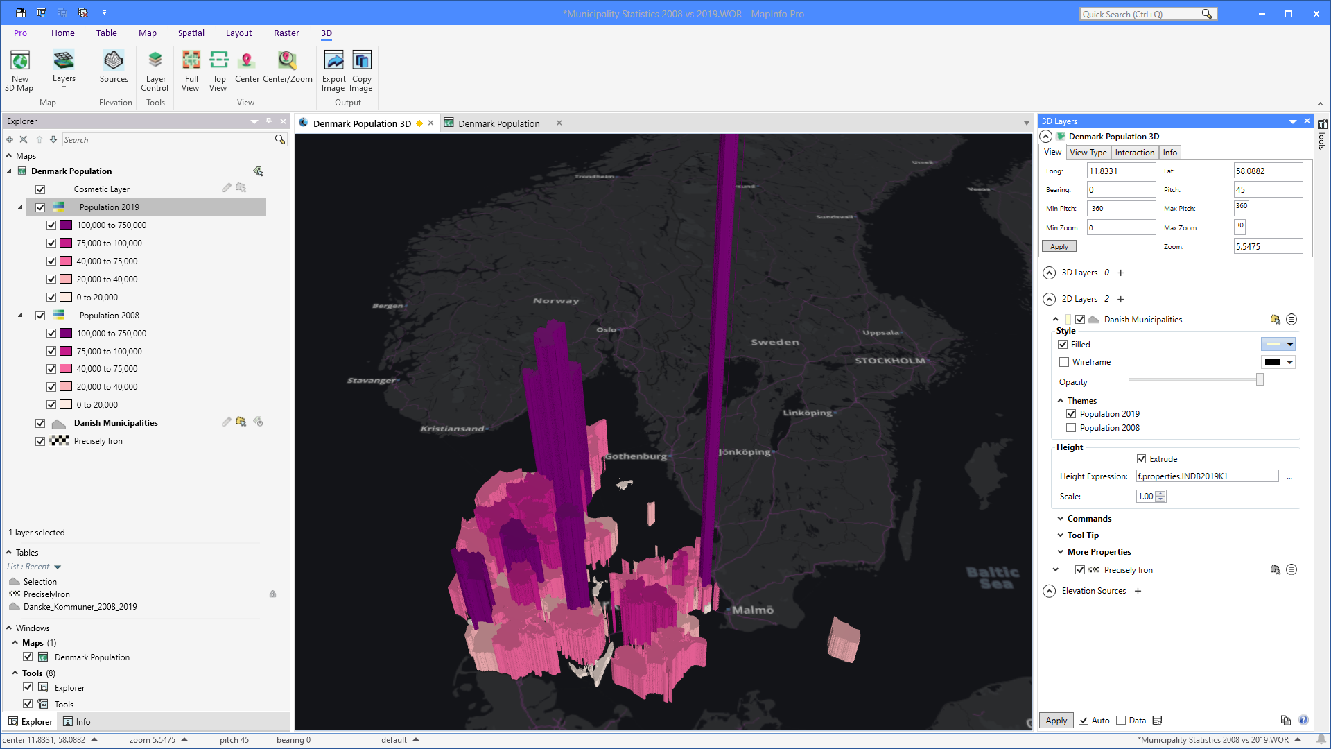 3D Map Examples | MapInfo Pro