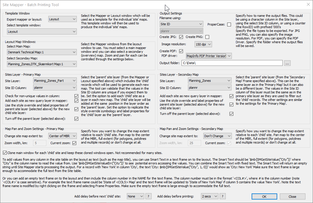 Site Mapper | MapInfo Pro