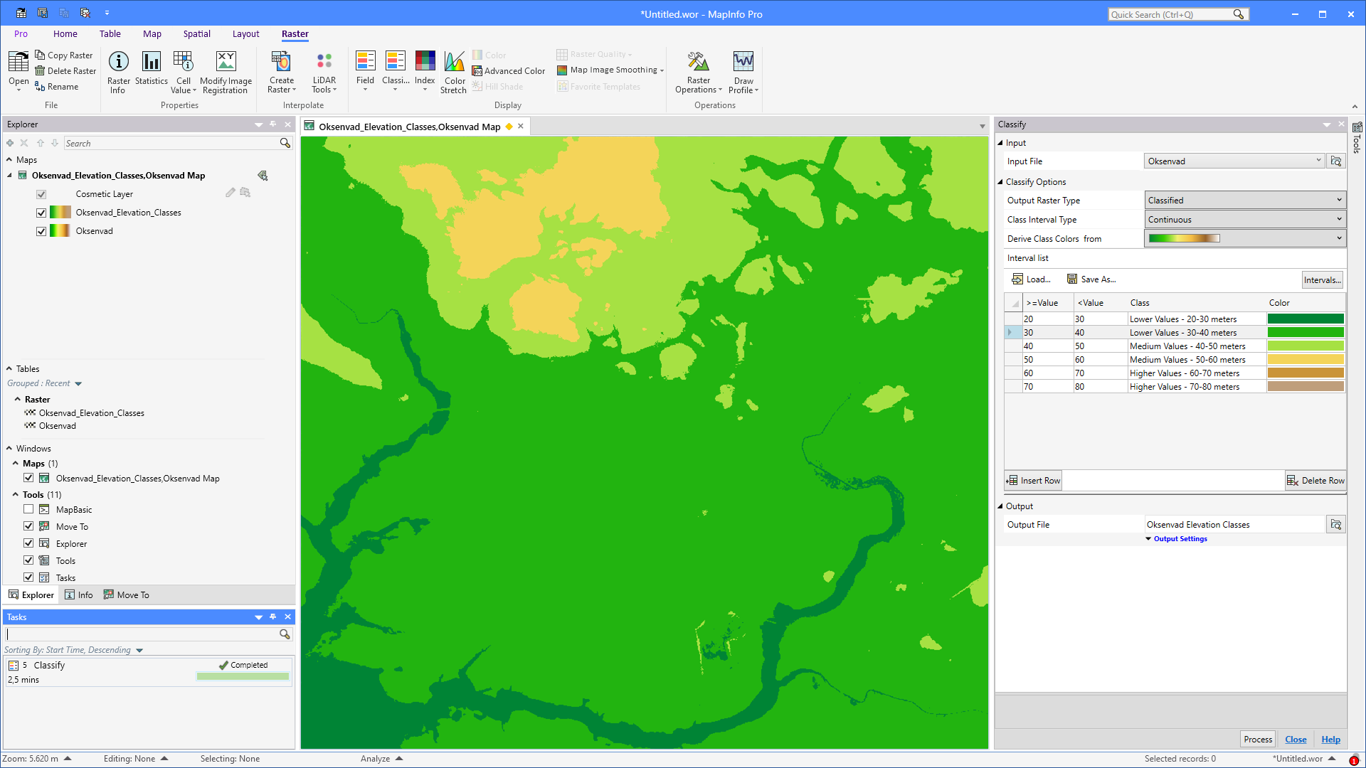 MapInfo Monday: Classifying Raster Grids | MapInfo Pro