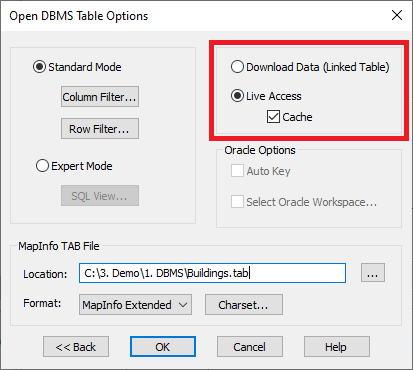 MapInfo Monday: Live versus Linked DBMS Tables | MapInfo Pro