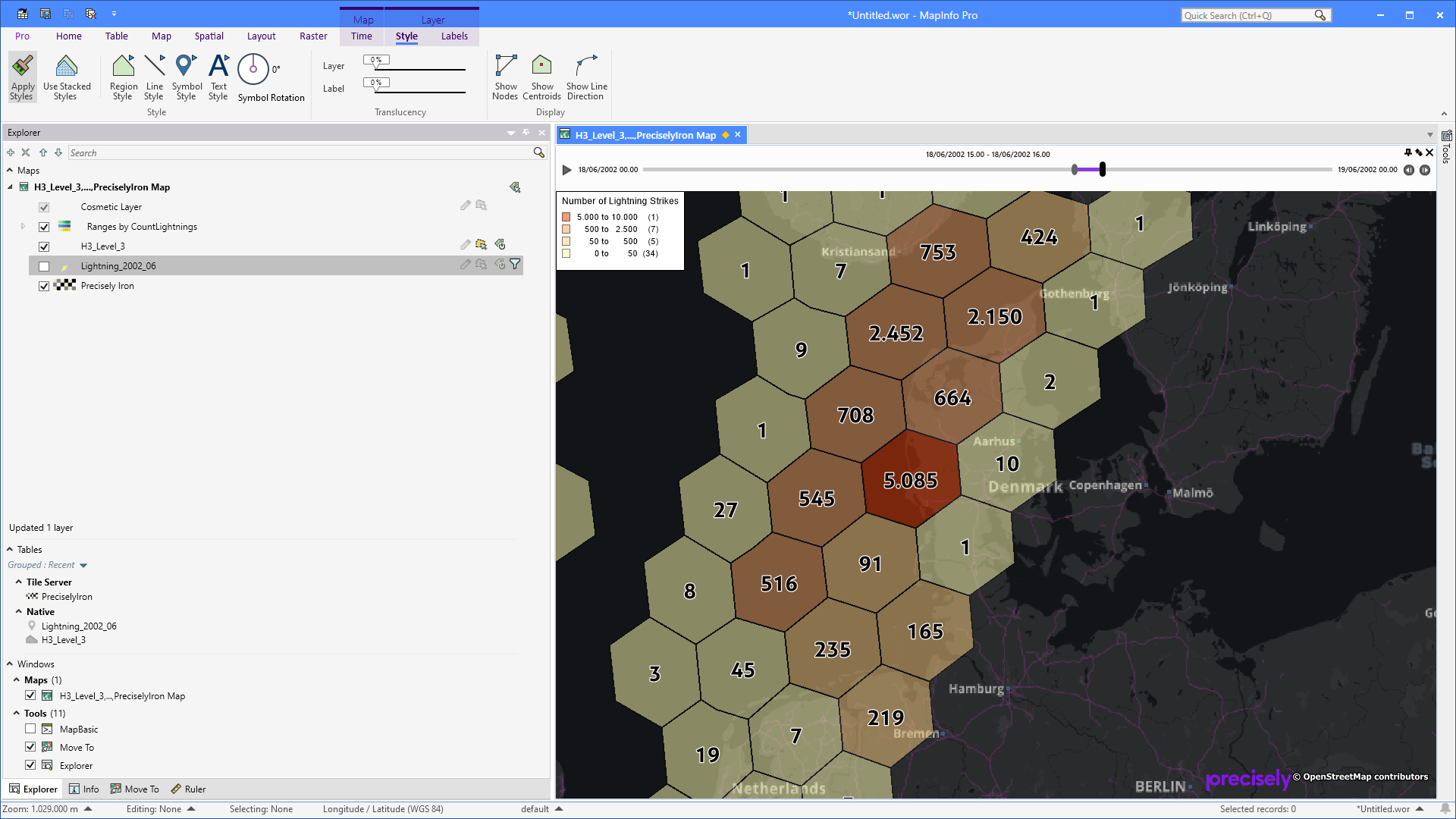 MapInfo Monday: Time Series Showing Number of Points inside Polygons ...