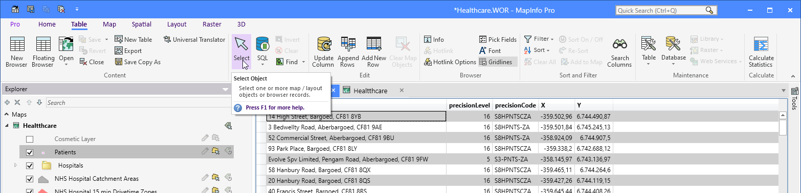 MapInfo Monday - Manually Selecting Records in the Browser Window ...